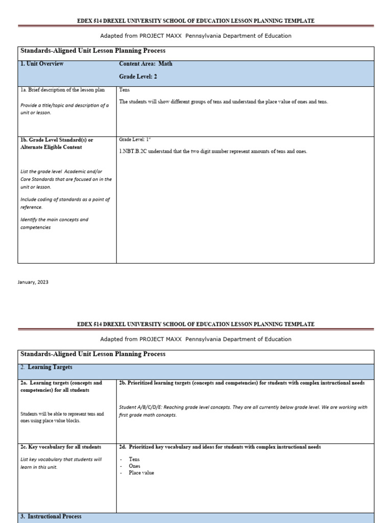 Math Lesson Plan 1 | PDF | Lesson Plan | Learning