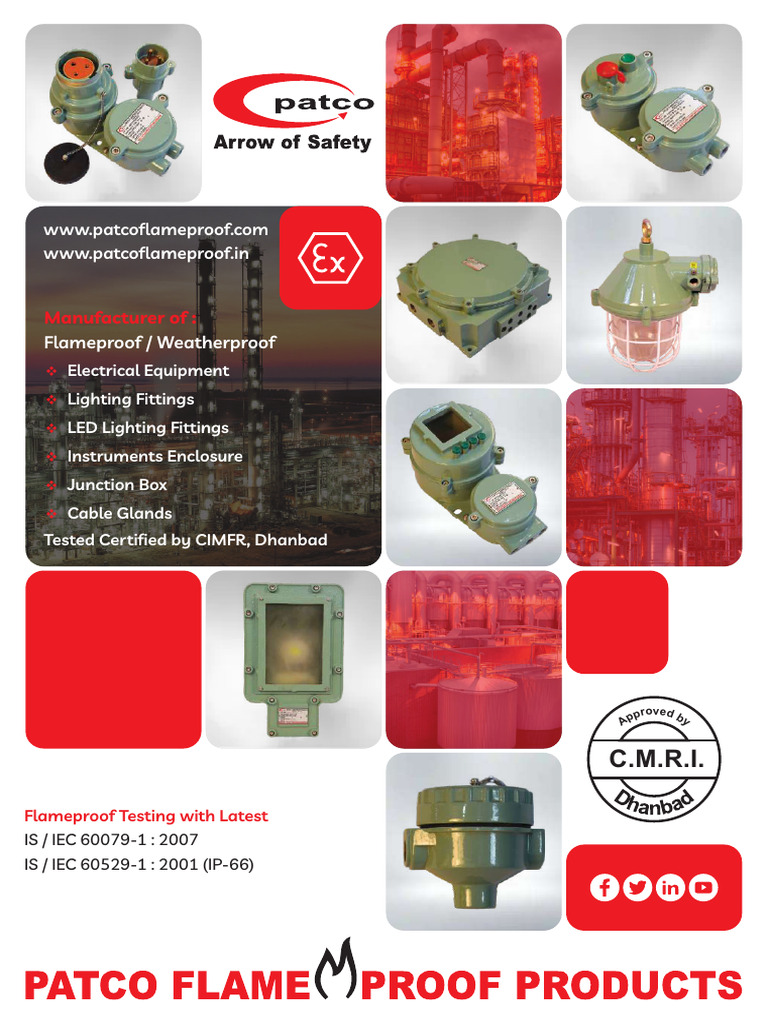 PATCO Flameproof Light Fittings Brochure | PDF | Switch | Electrical ...