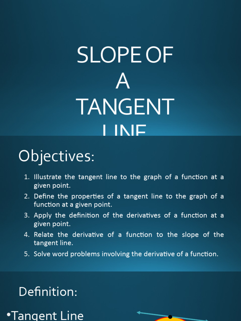 Slope of A Tangent Line and Derivative | Download Free PDF | Tangent ...
