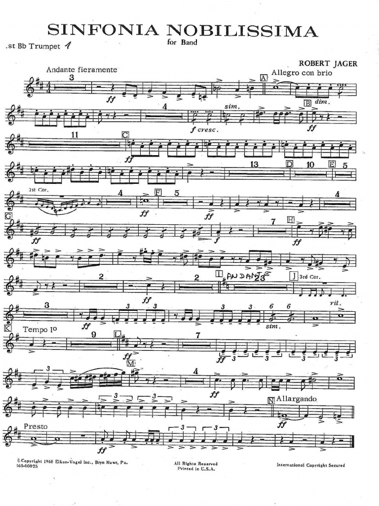 Sinfonia Nobilissima Parts | PDF