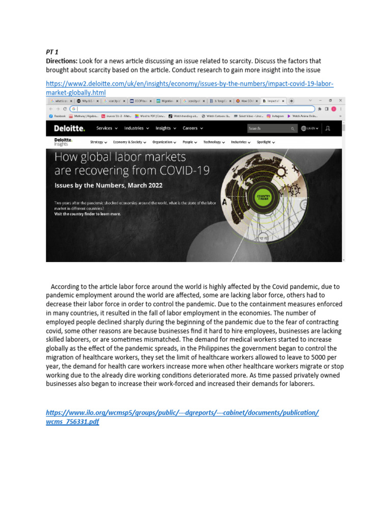 Applied Economics - Module 1 - Performance Task - Marasigan | PDF | Labour Economics | Employment