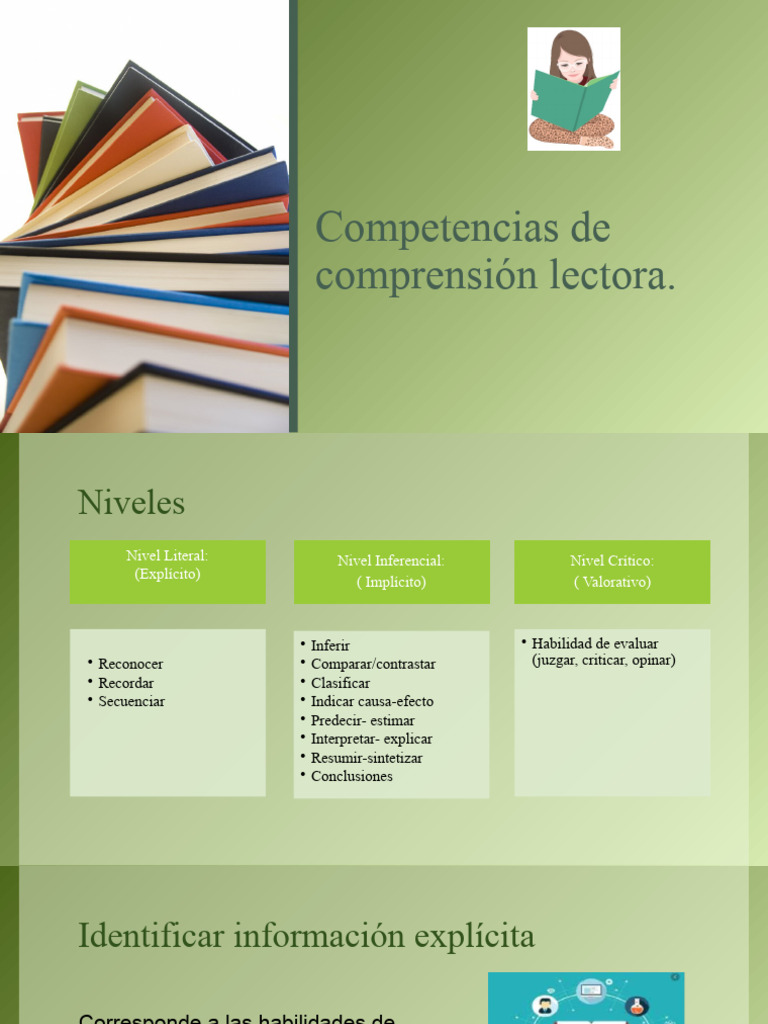 Competencias Comprensión Lectora | PDF | Comprensión lectora | Ciencia cognitiva