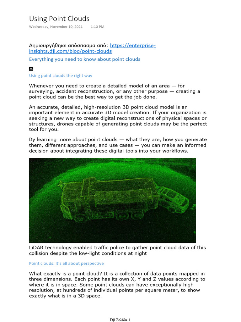 Using Point Clouds | PDF | Lidar | Unmanned Aerial Vehicle