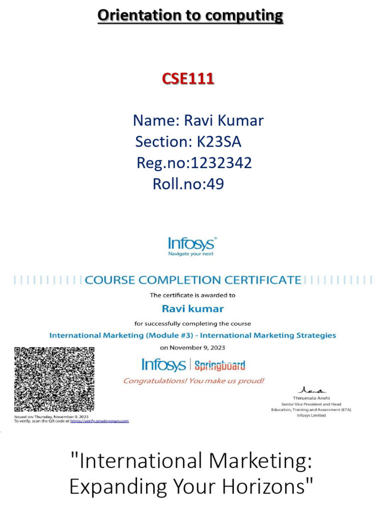 CSE111 Presentation | PDF | Business