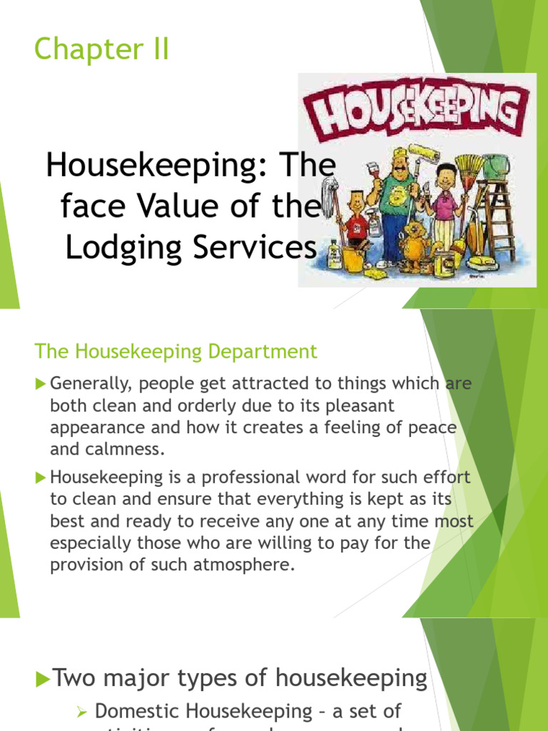 Chapter II Housekeeping Dept. PDF 023623 023713 | PDF | Housekeeping ...