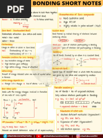 Chemical Bonding Short Notes Handwritten | PDF