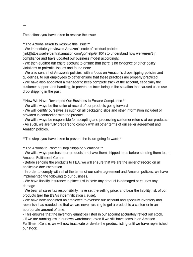 Actions Taken. | PDF