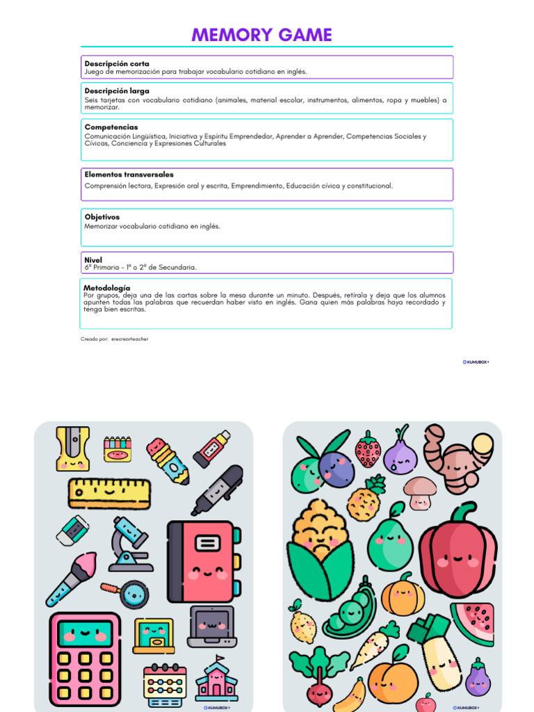 Memory-game/I Spy | PDF | Artes del Lenguaje y Comunicación