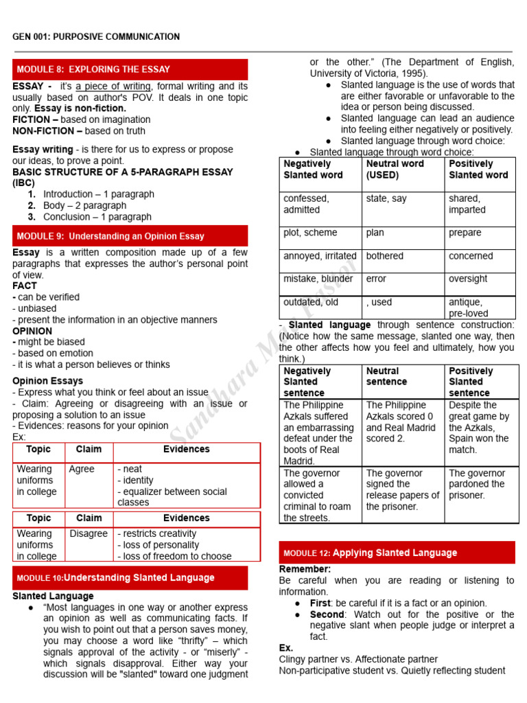 P2 Gen 001 Reviewer | PDF | Essays | Idea