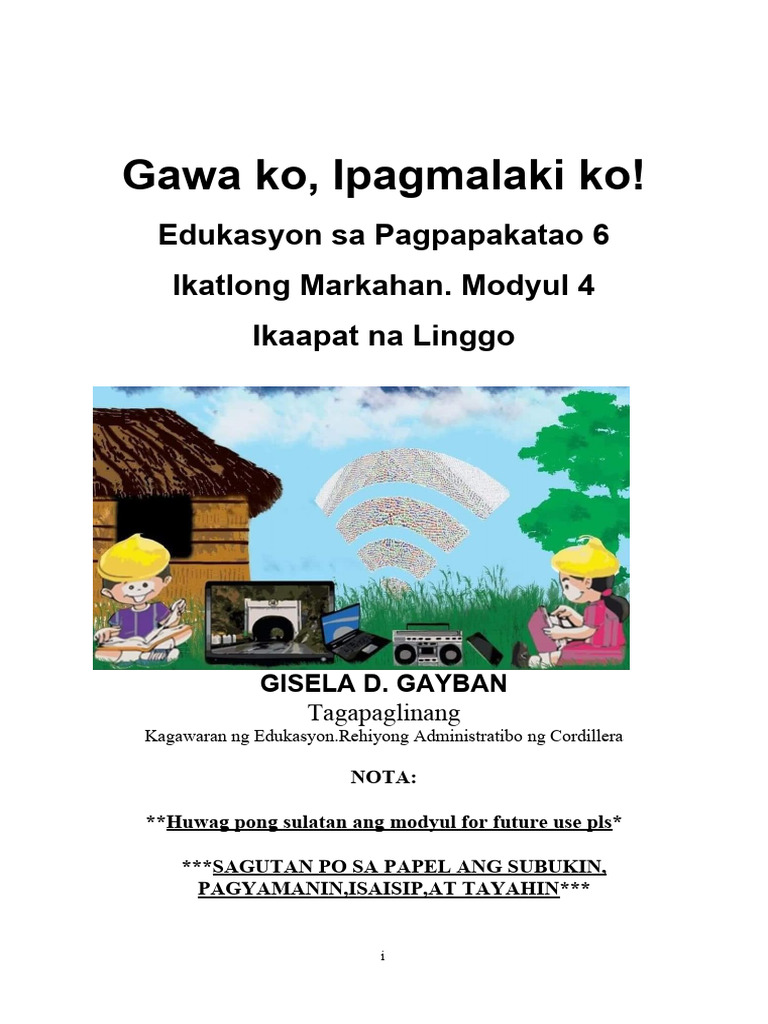 EsP6 Q3 W4 Gawa Ko Ipagmalaki Ko WORD | PDF