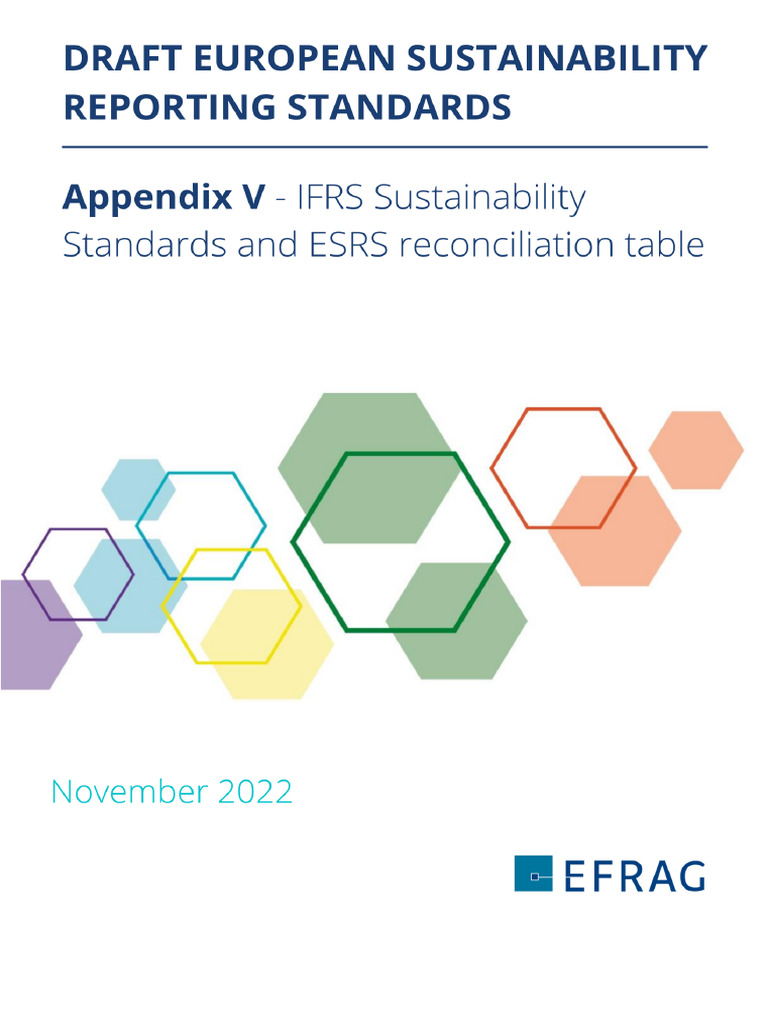 22 Appendix v Comparison of IFRS and ESRS 1 and 2 | PDF