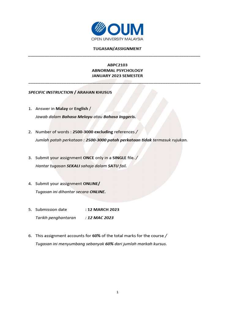 Tugasan/Assignment | PDF
