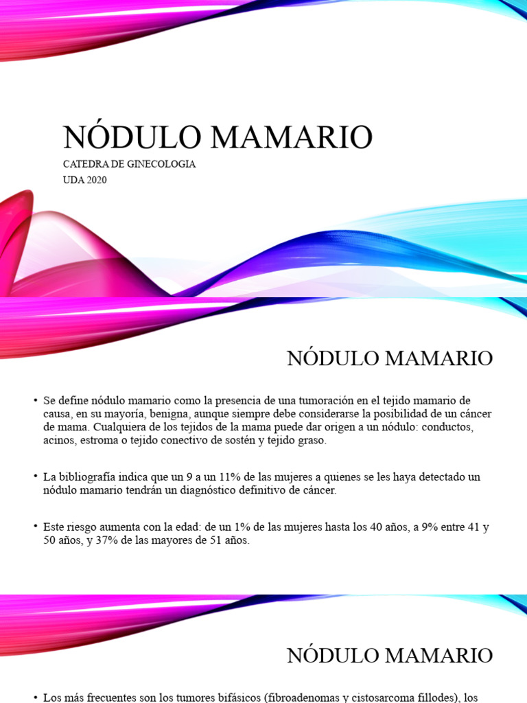 Nodulo Mamario Definitivo | PDF | Cáncer de mama | Mamografía