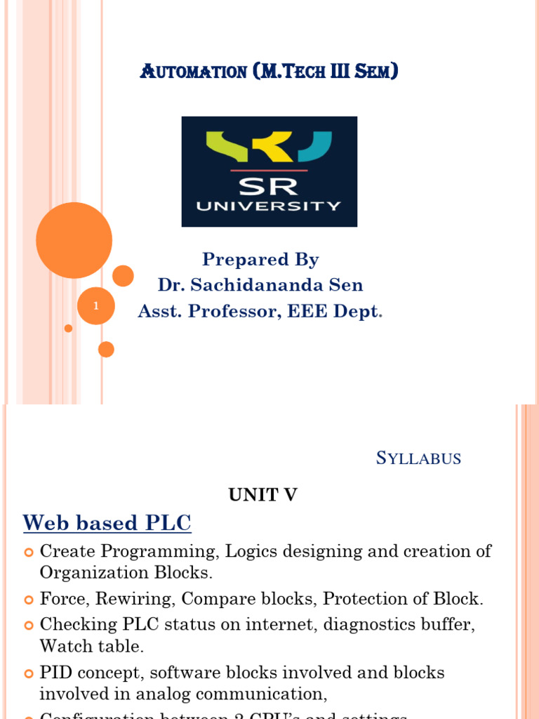 Automation Unit - 5 | PDF | Programmable Logic Controller | World Wide Web
