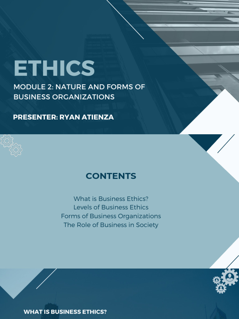 Module 2 Ethics Part I | PDF | Partnership | Business