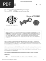 Perno Estructural A325 Galv | PDF | Materiales de construcción | Rieles