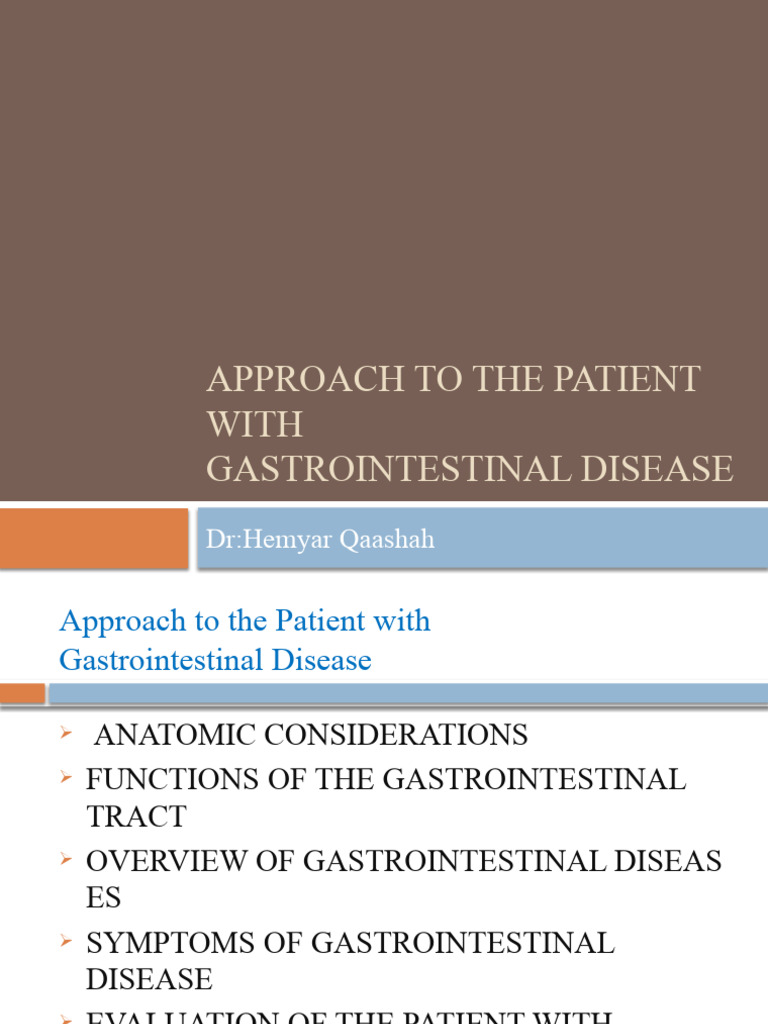 Patient Approach to GI Diseases | PDF | Gastrointestinal Tract | Digestion