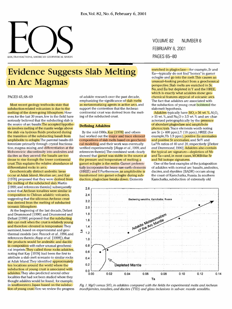 Def 2001 Ant | PDF | Magma | Basalt