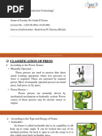 Press Tool Design PPT Module 1 | PDF | Metalworking | Crafts