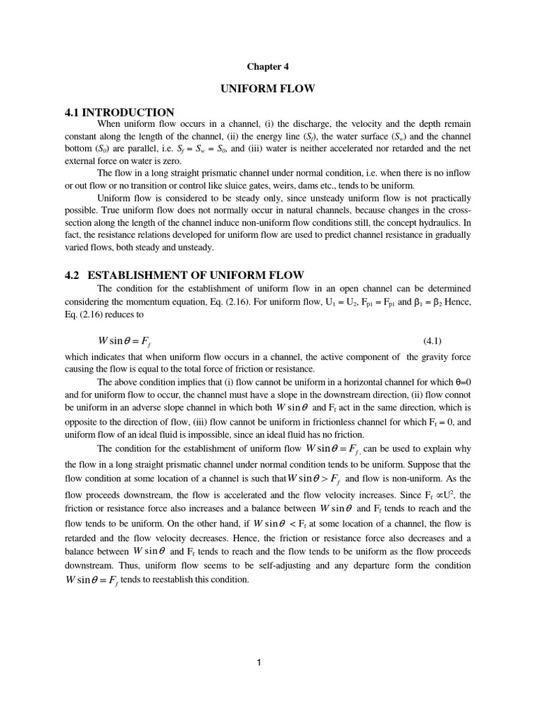 Uniform Flow | PDF | Force | Mechanics Uniform Flow | PDF | Force | Mechanics