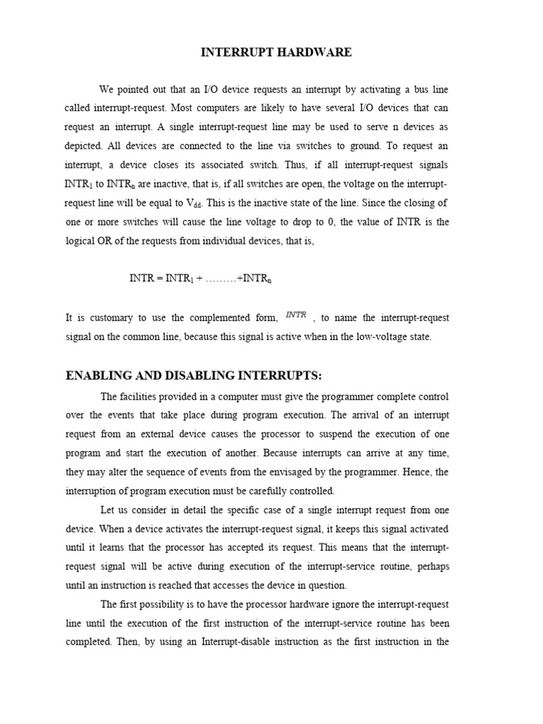 Interrupt_Hardware | PDF | Office Equipment | Computer Engineering