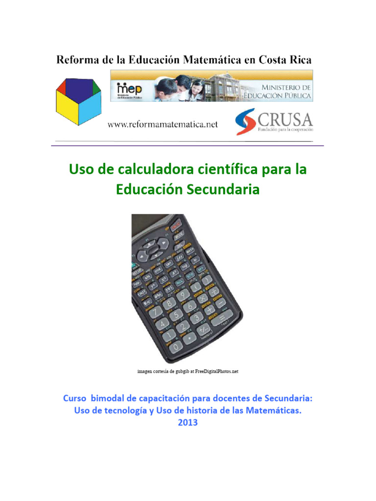 Uso de La Calculadora Cientifica para La Educacion Secundaria | PDF | Números | Calculadora