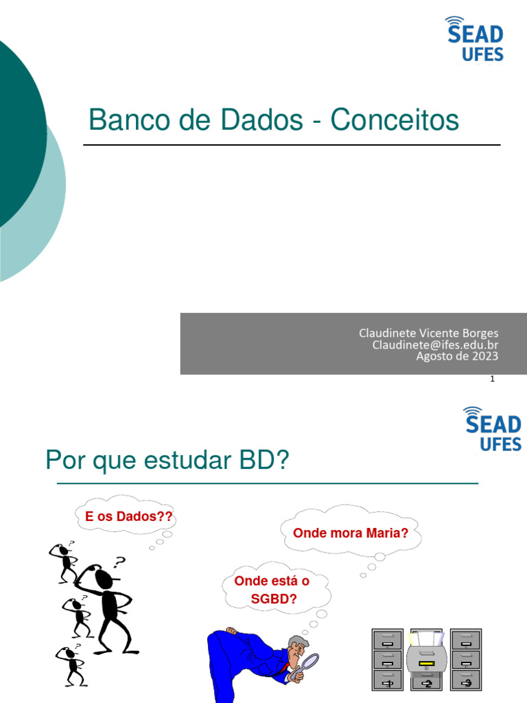 2 Aula - Banco de Dados - Conceitos | Download grátis PDF | SQL | Bancos de dados