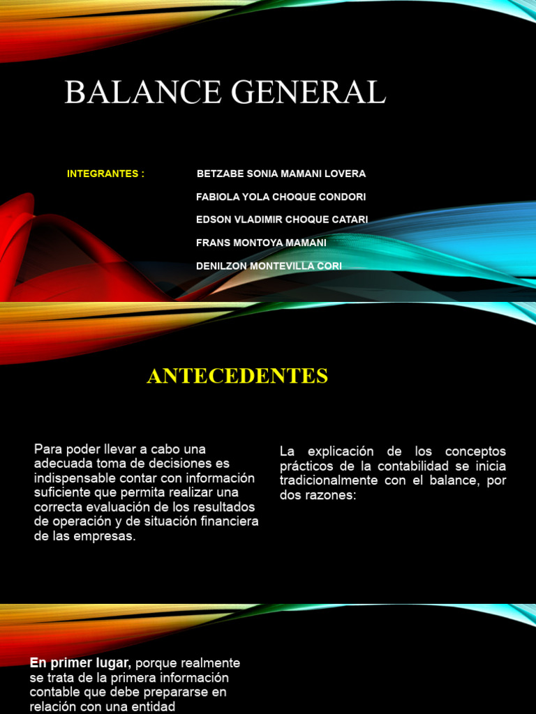Balance General-Exposicion-1 | Descargar gratis PDF | Hoja de balance | Contabilidad