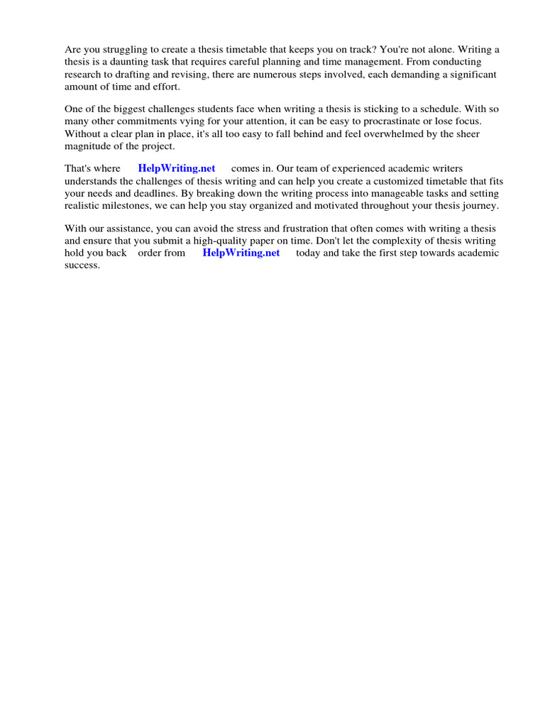 Thesis Timetable Creation Guide | PDF | Thesis | Microsoft Power Point