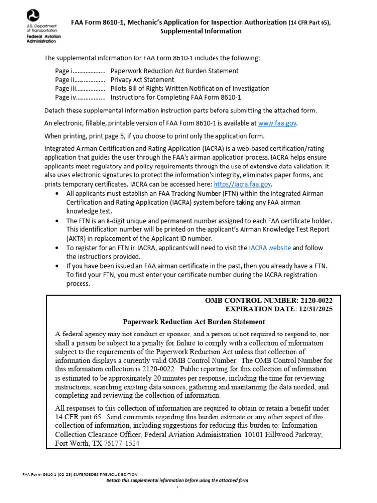 FAA Form 8610-1 | PDF | Federal Aviation Administration | Child Support