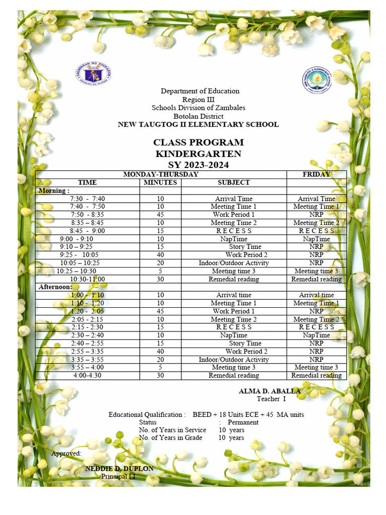 Catch Up Class Program Alma | PDF | Educational Stages | Schools