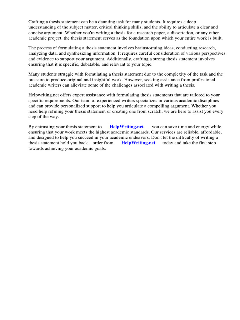 Formulating Thesis Statement | PDF | Thesis | Essays