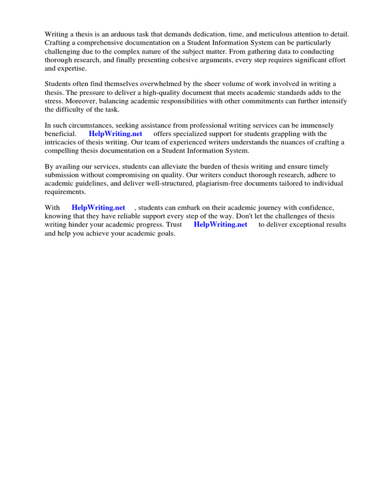Sample of Thesis Documentation on Student Information System | PDF ... Sample of Thesis Documentation on Student Information System | PDF ...