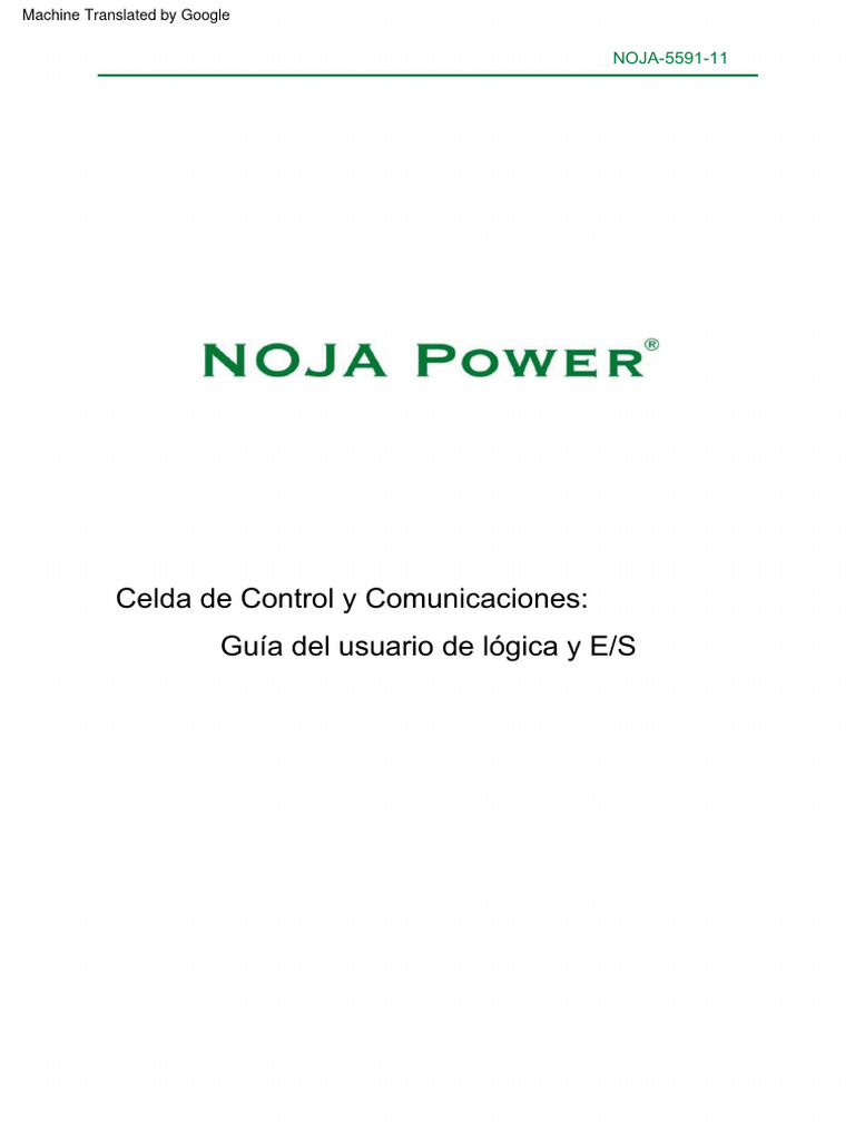 NOJA-5591-11 IO and Logic User Guide | PDF | Relé | Scada