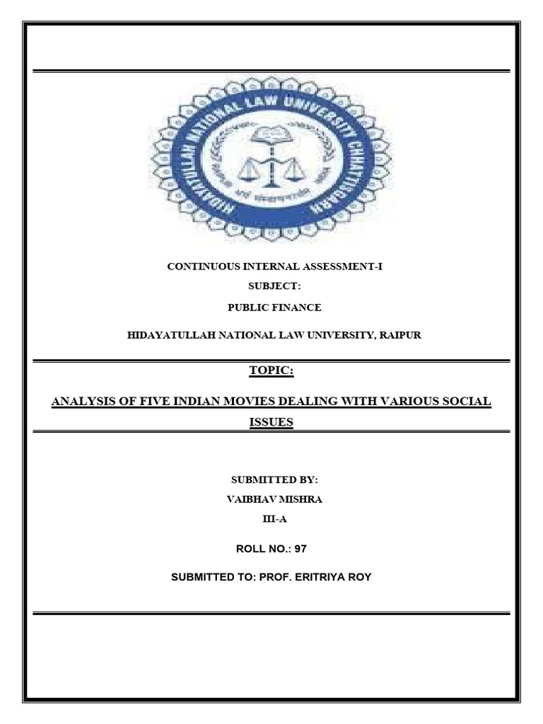 Continuous Internal Assessment | PDF | Indian Black Money | Air Pollution