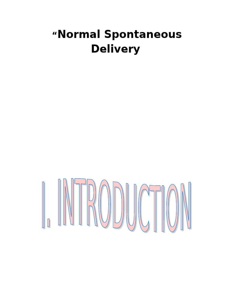 Normal Spontaneous Delivery | PDF | Childbirth | Postpartum Period
