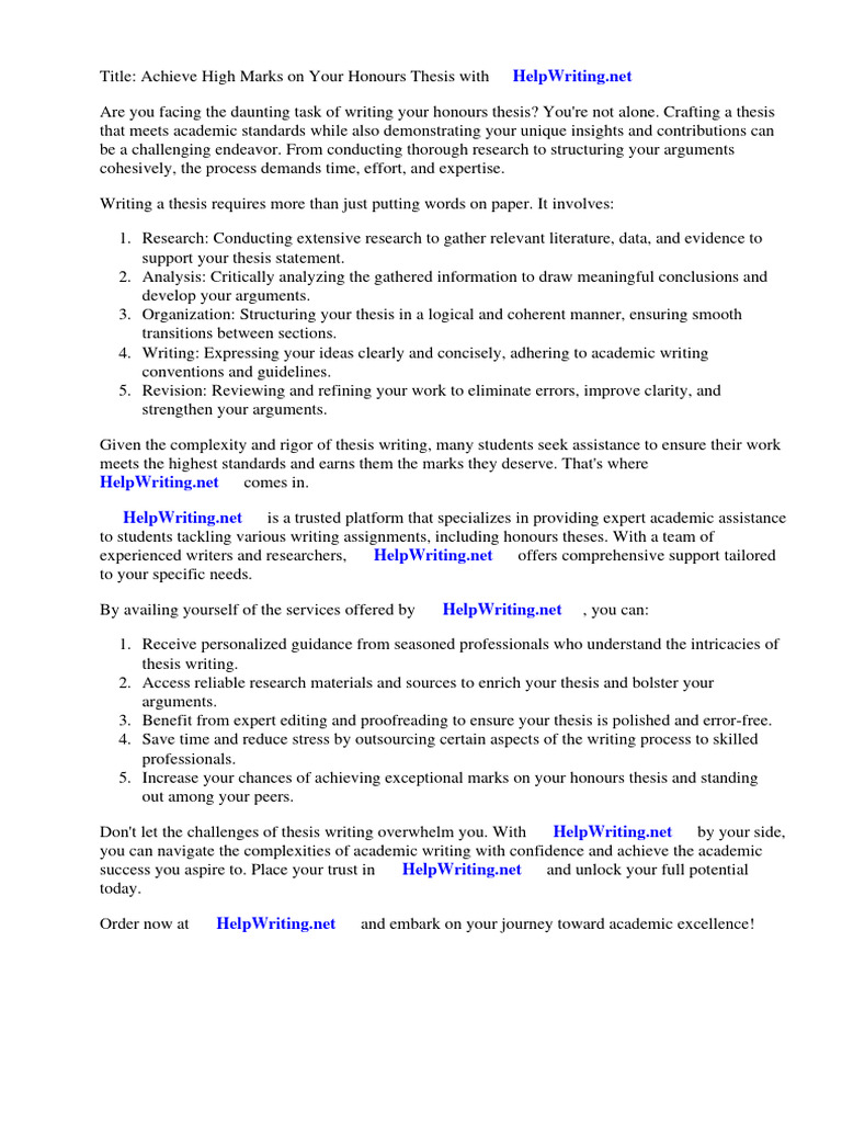 Honours Thesis Marks | PDF | Thesis | Graphical User Interfaces