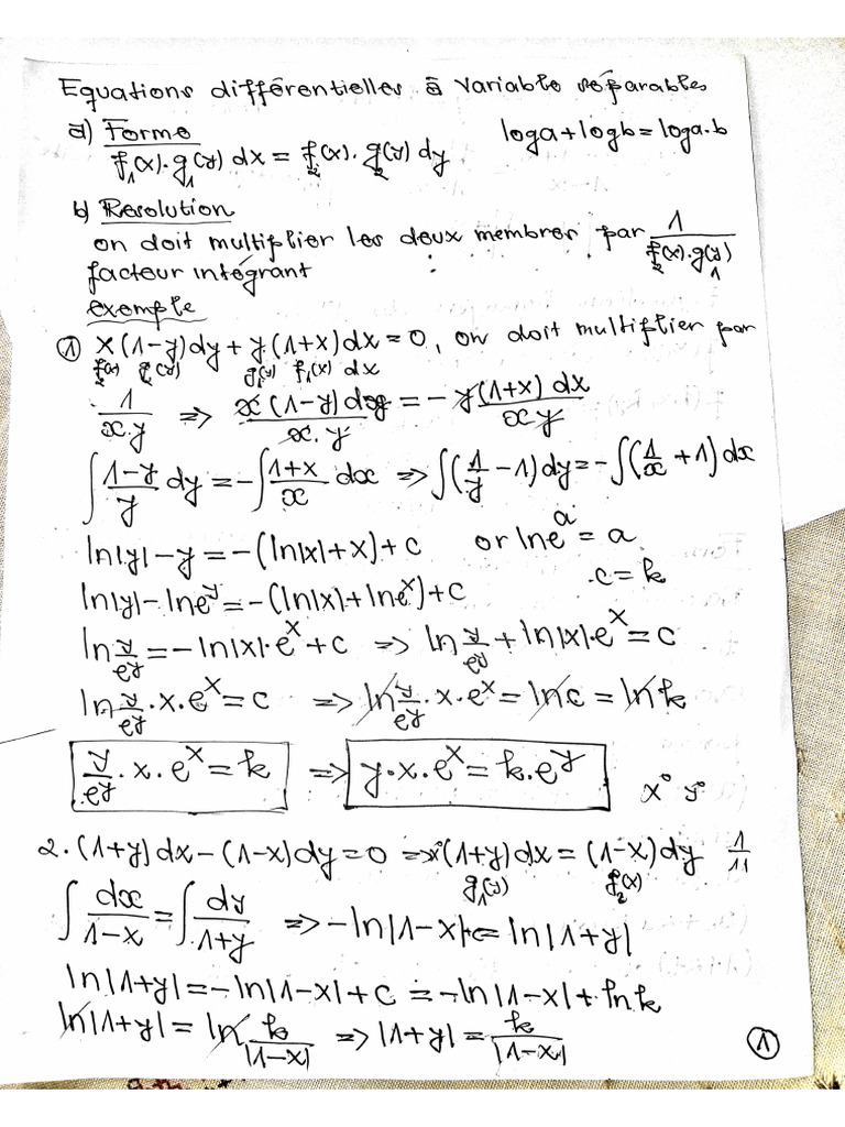 Équation Différentielle Solution | PDF