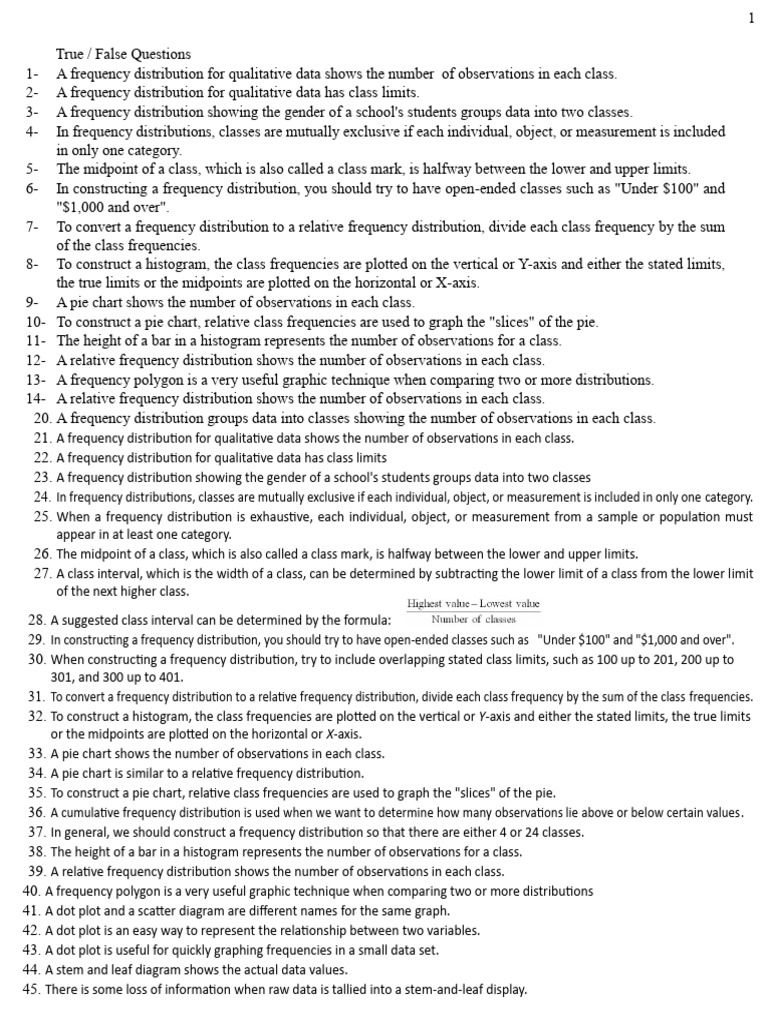 Chapter 2 MCQ | PDF | Histogram | Scatter Plot
