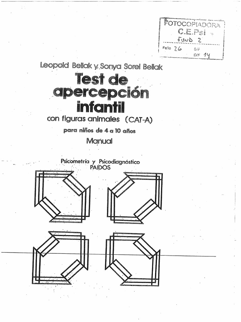 Bellak & Bellak (2011) CAT-A Test de Apercepción | PDF