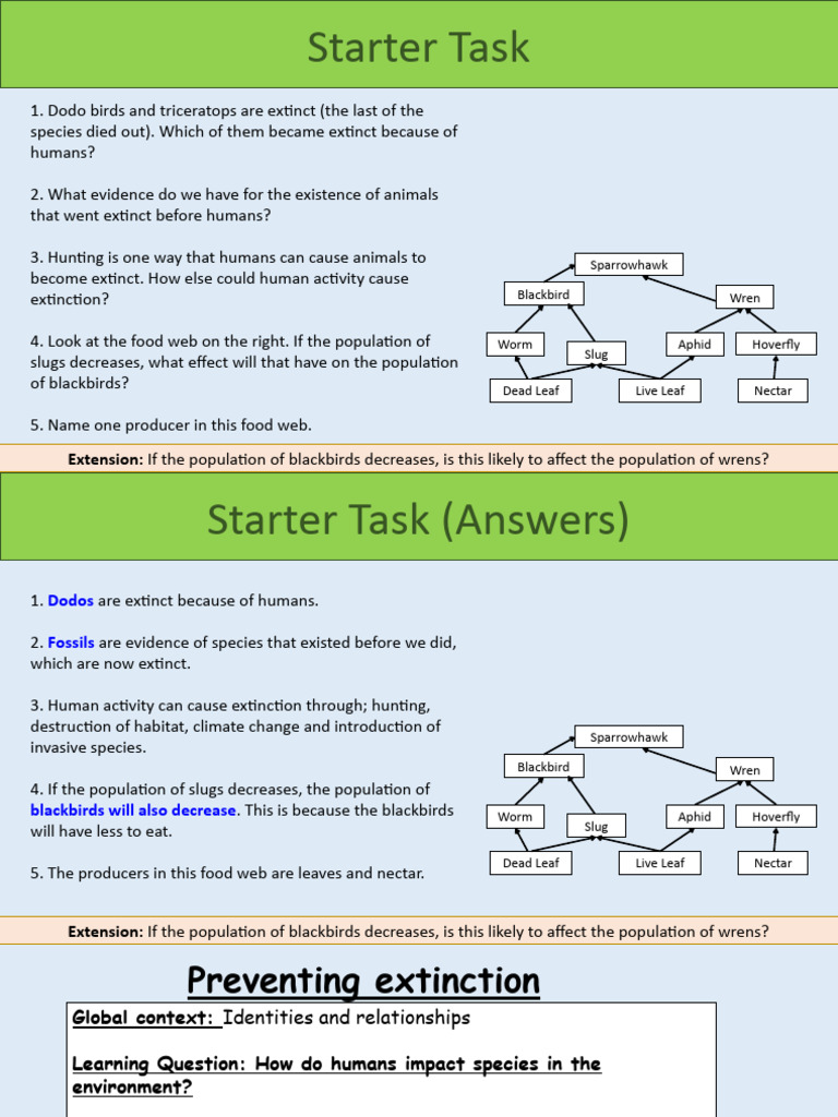 Preventing Extinction Revision | PDF | Extinction | Species