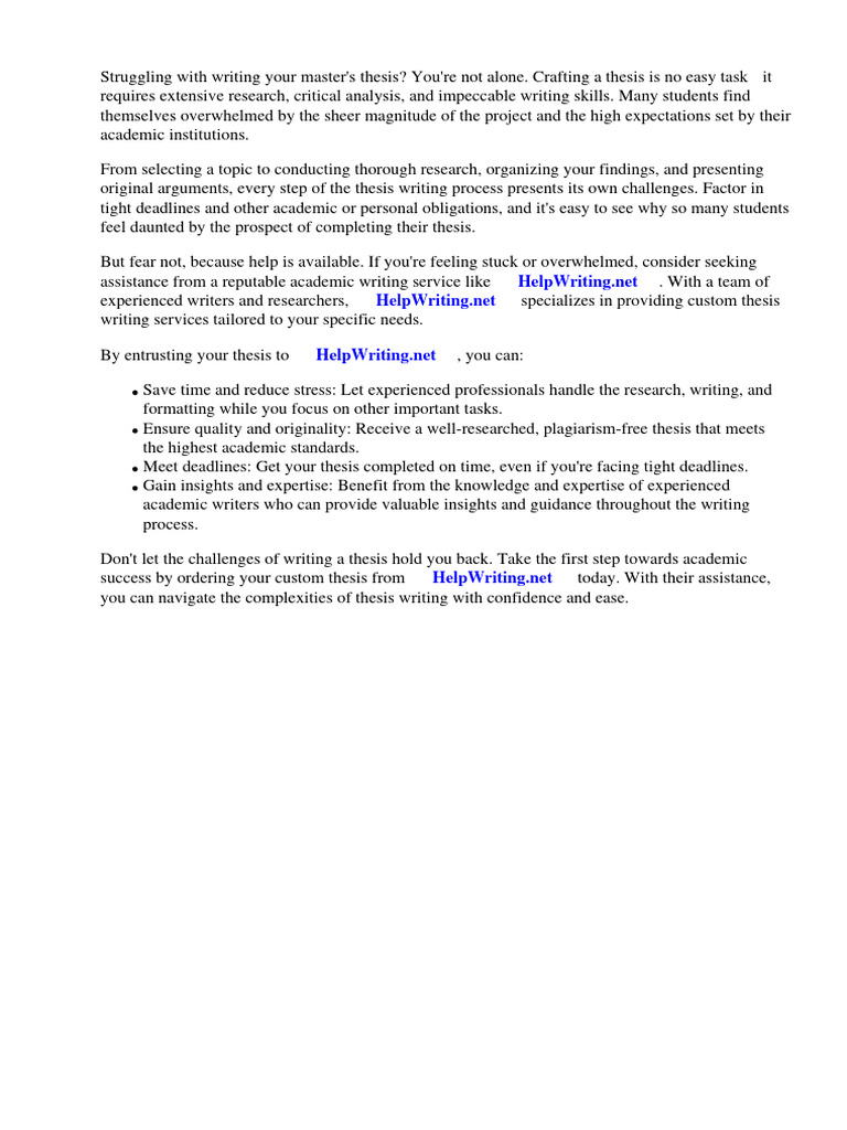 Master Thesis Template Sample | PDF | Thesis | Essays