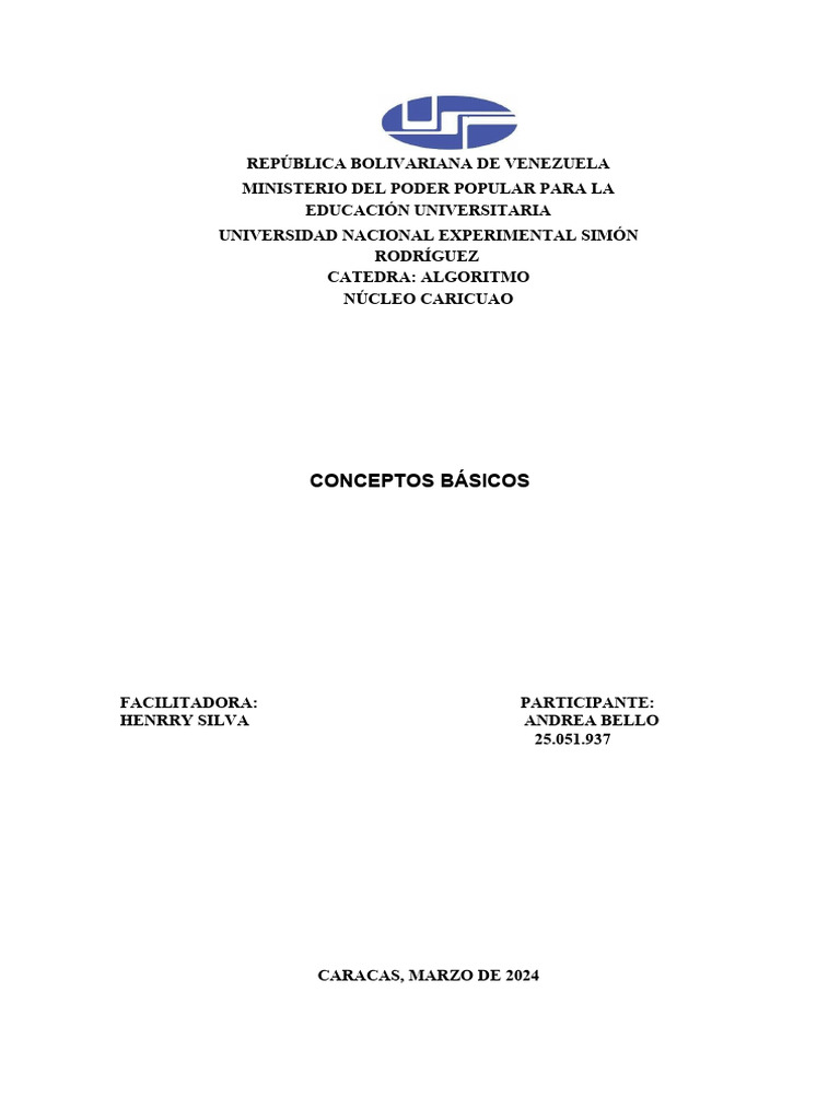 Algoritmo Conceptos Basicos 2024 | PDF | Archivo de computadora | Algoritmos