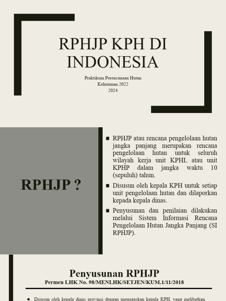 RPHJP KPH Di Indonesia | PDF