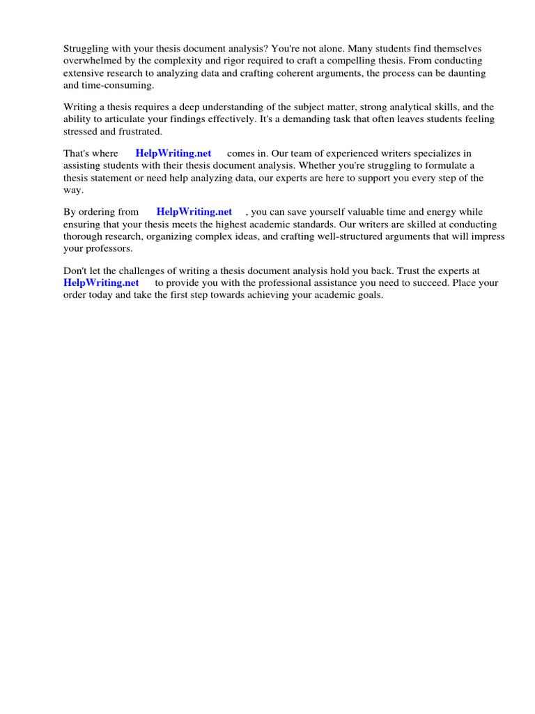 Thesis Document Analysis | PDF | Methodology | Thesis