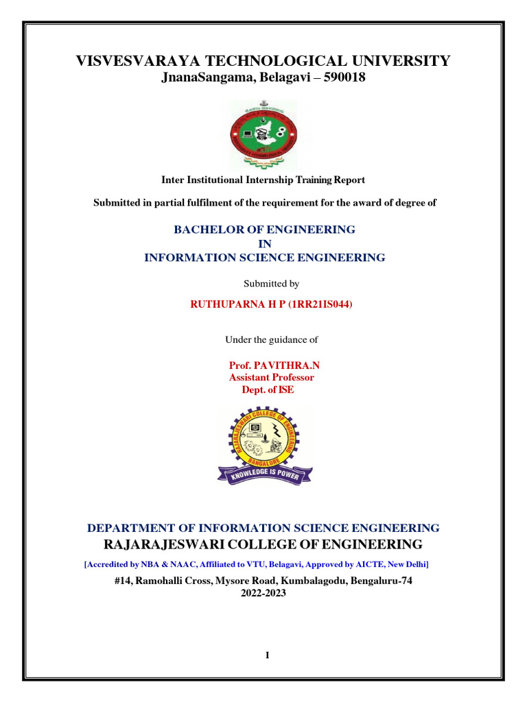 Internship Report: Information Science Engineering | PDF | World Wide ...