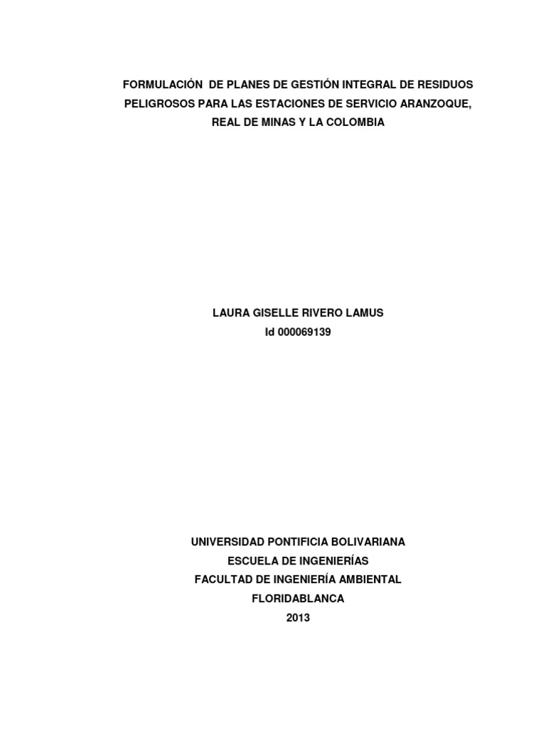 Gestión De Residuos Peligrosos Eds Pdf Residuos Gestión De Residuos