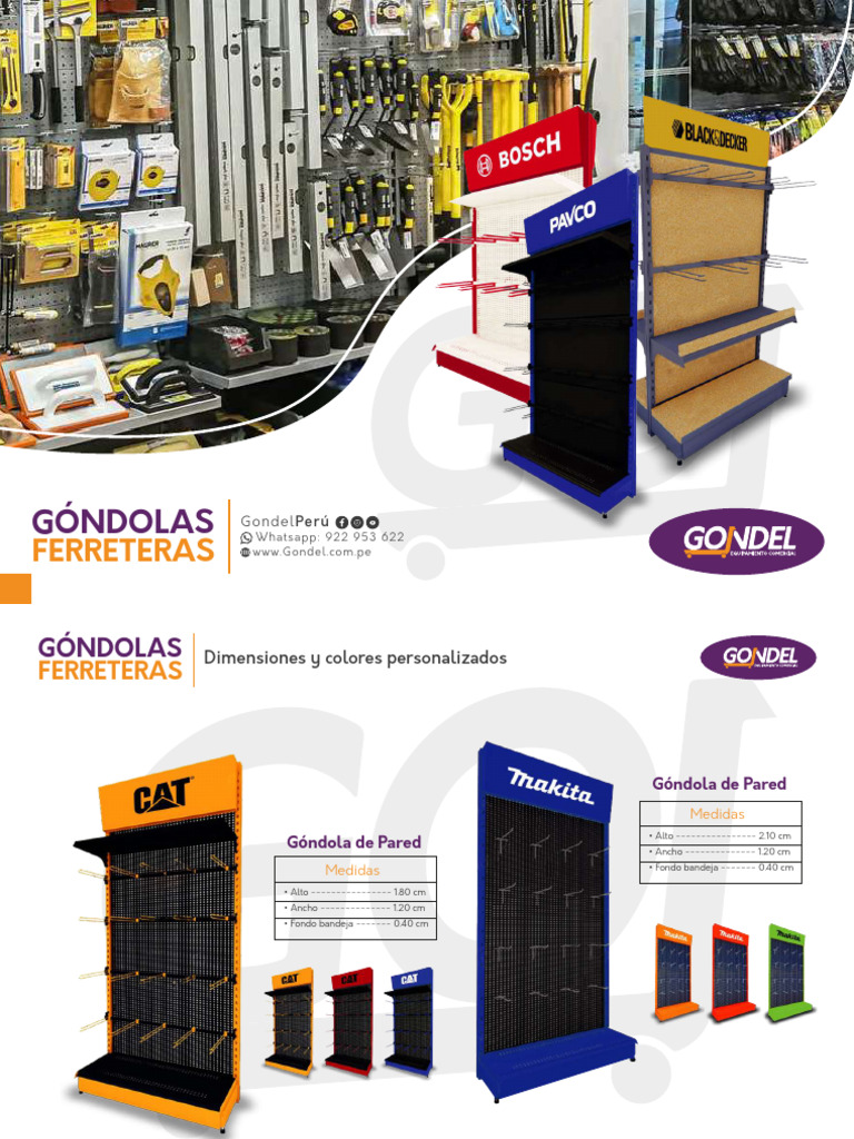 Góndolas Ferreteras Personalizadas | PDF