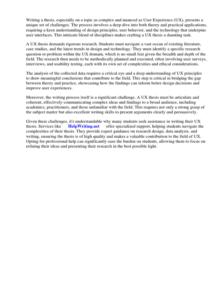Ux Thesis | PDF | User Experience | Methodology