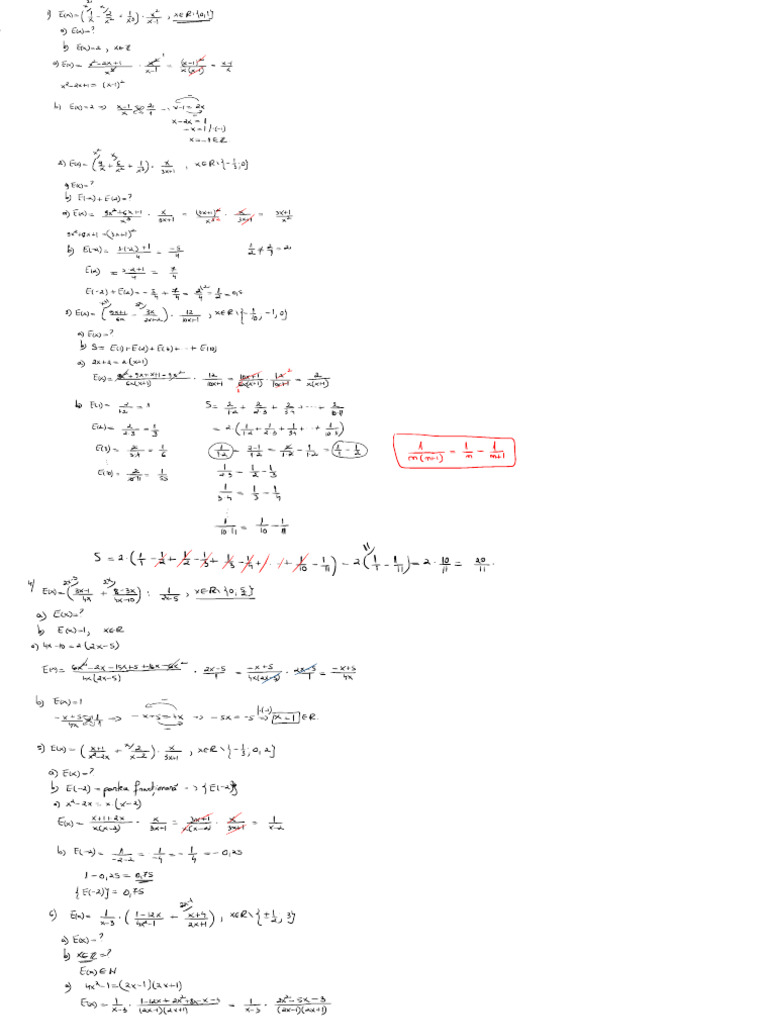 Operatii Cu Rapoarte Algebrice Aplicatii Algebra | PDF